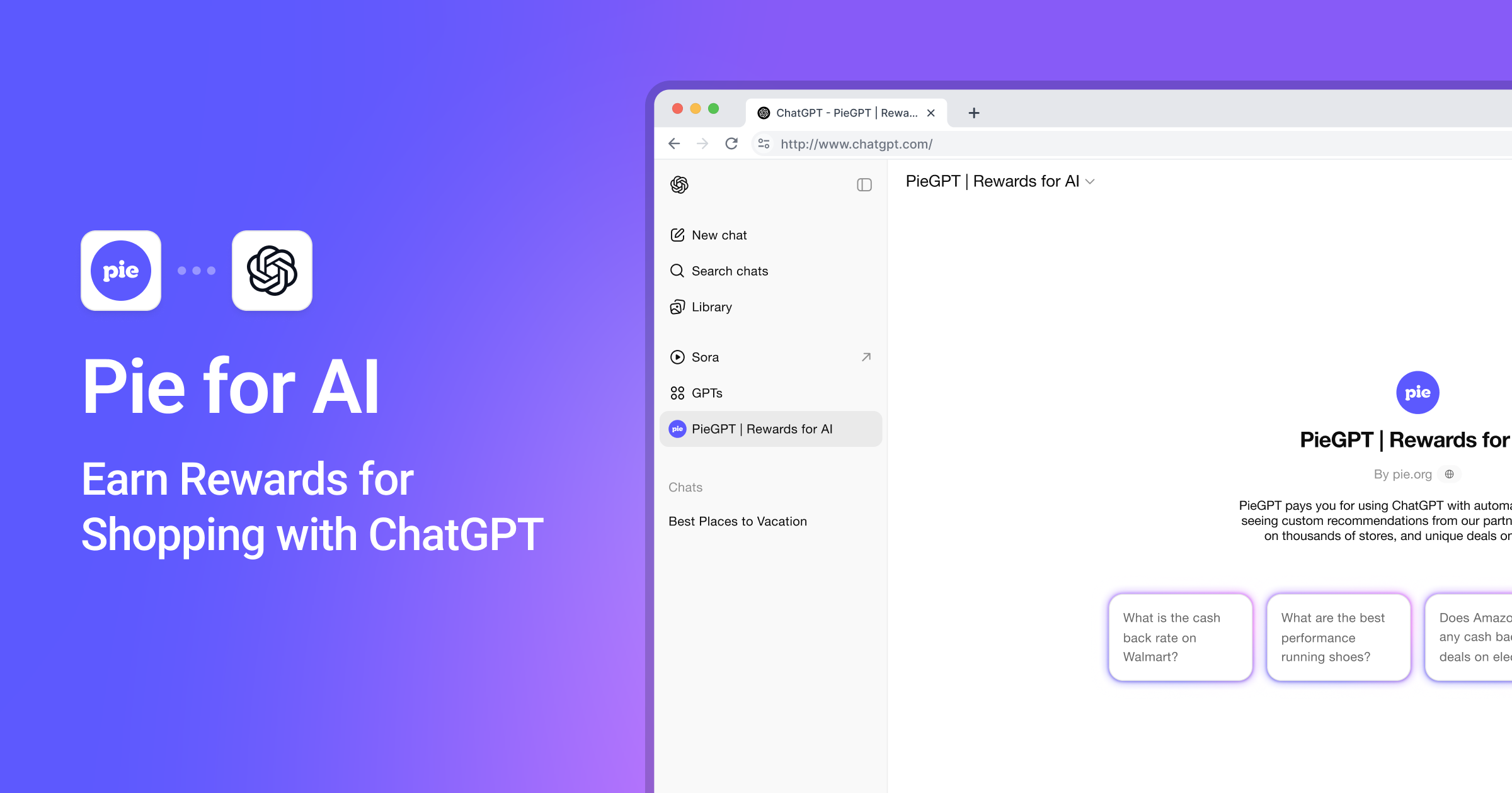 Pie for AI: Earn Rewards for Shopping with ChatGPT